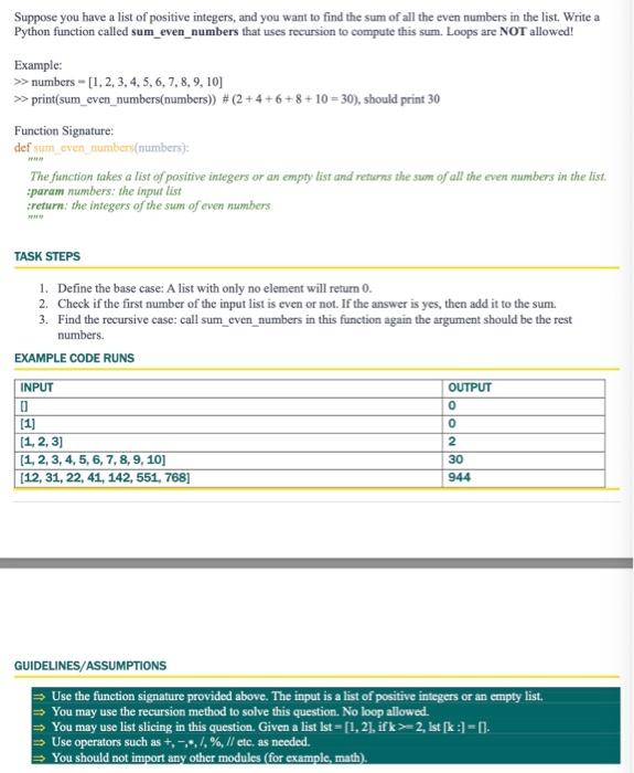 Solved Suppose you have a list of positive integers, and you | Chegg.com