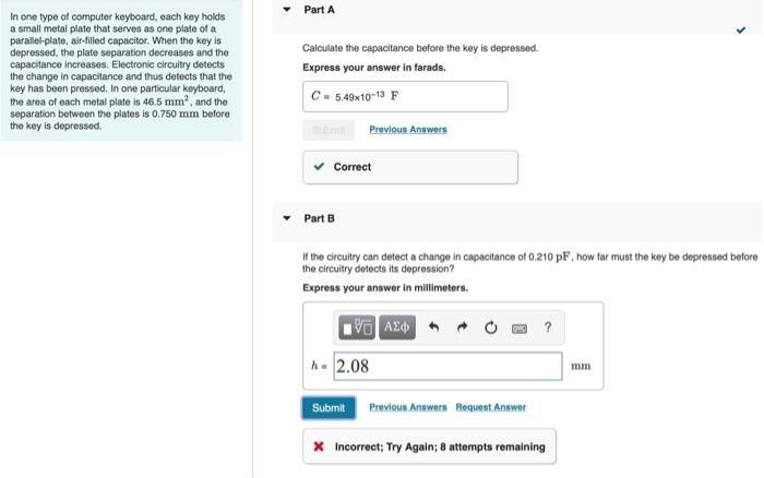 Solved In one type of computer keyboard, each key holds a | Chegg.com