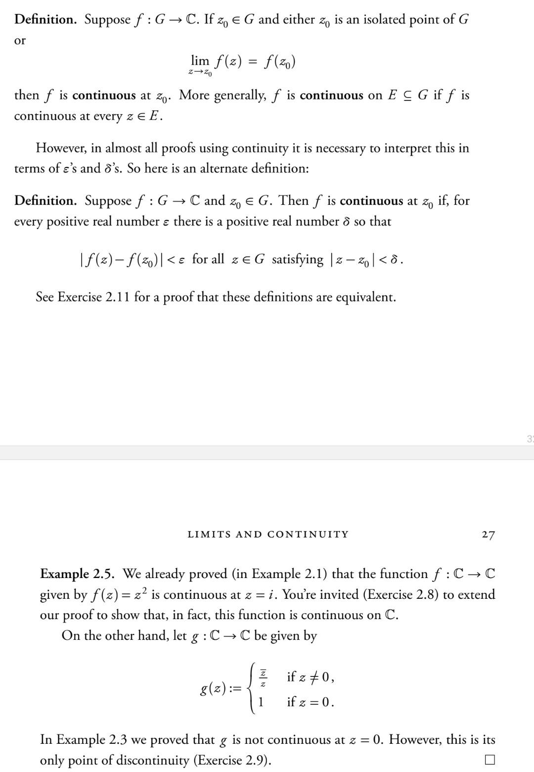 Definition. Suppose f:G→C. If z0∈G and either z0 is | Chegg.com