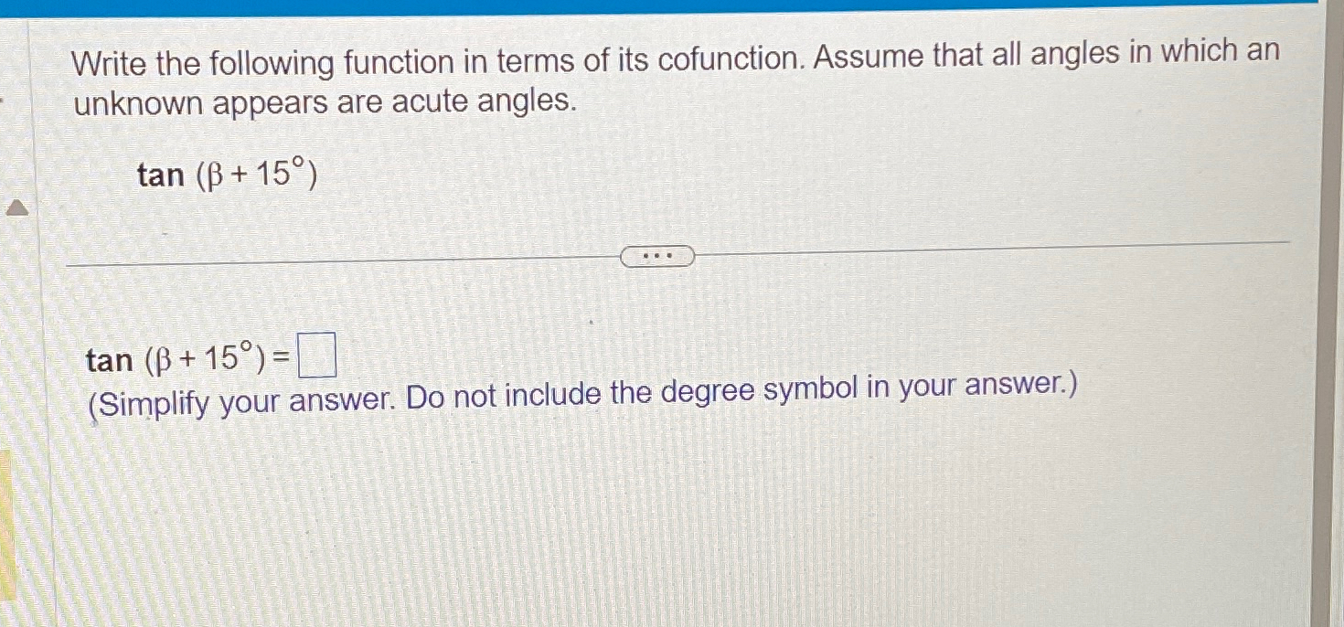 Solved Write The Following Function In Terms Of Its