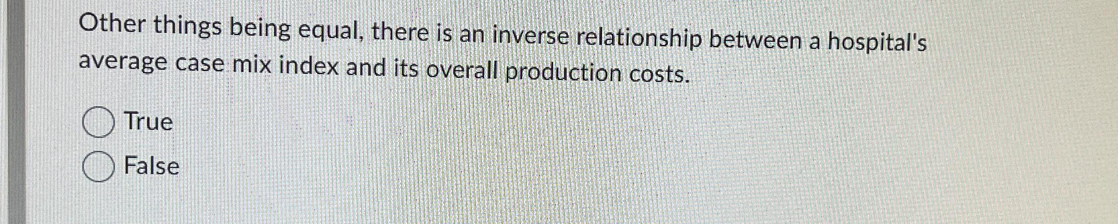 Solved Other things being equal, there is an inverse | Chegg.com