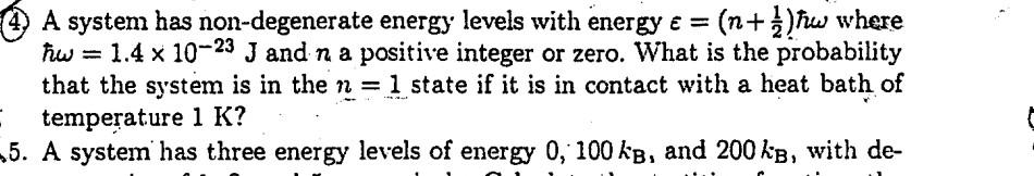Solved A system has non-degenerate energy levels with energy | Chegg.com