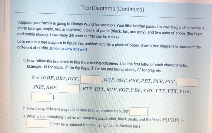 Solved Tree Diagrams (Continued) Suppose your family is | Chegg.com