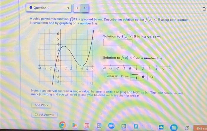 Solved Question 9 A cubic polynomial function f(x) is | Chegg.com