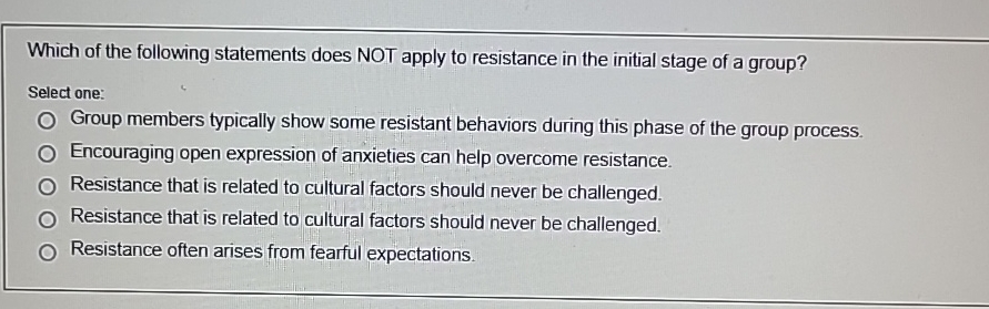 Solved Which of the following statements does NOT apply to | Chegg.com