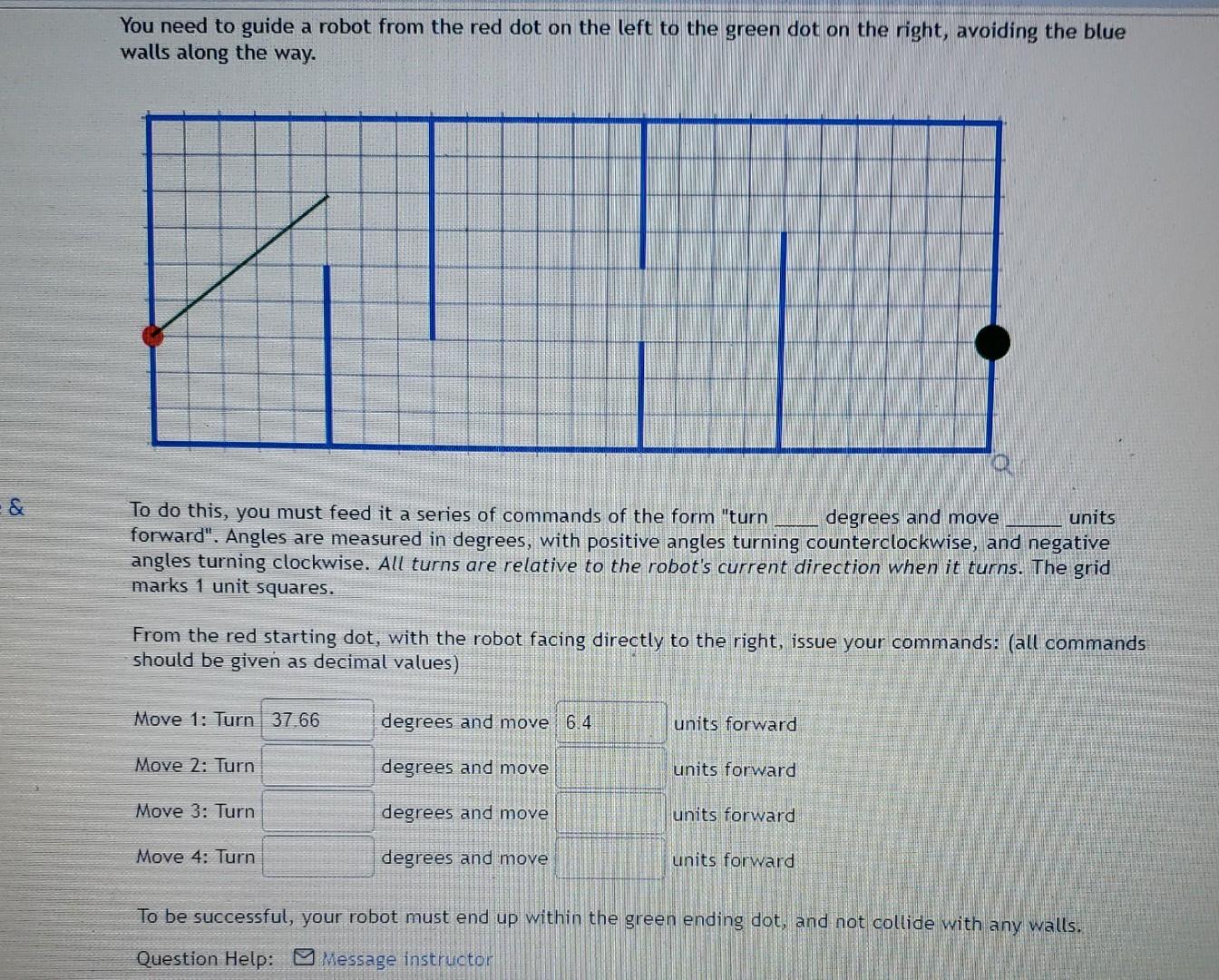 Solved You need to guide a robot from the red dot on the | Chegg.com