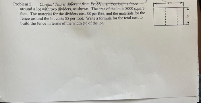 Solved Problem 5. Careful! This is different from Problem 4. | Chegg.com