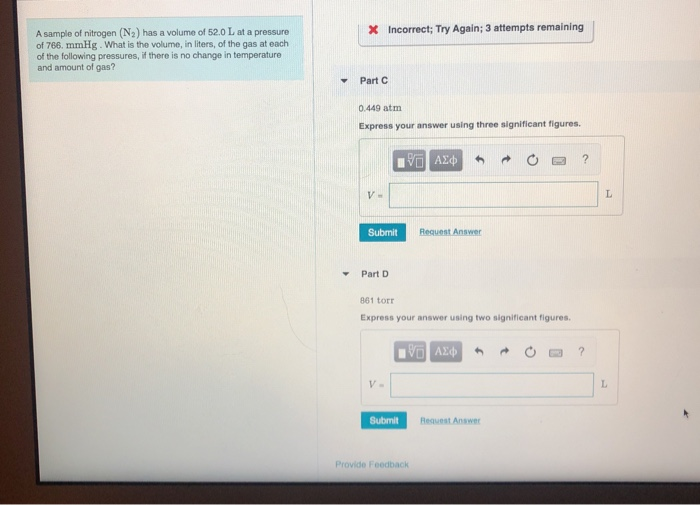 Solved * Incorrect; Try Again; 3 attempts remaining A sample | Chegg.com