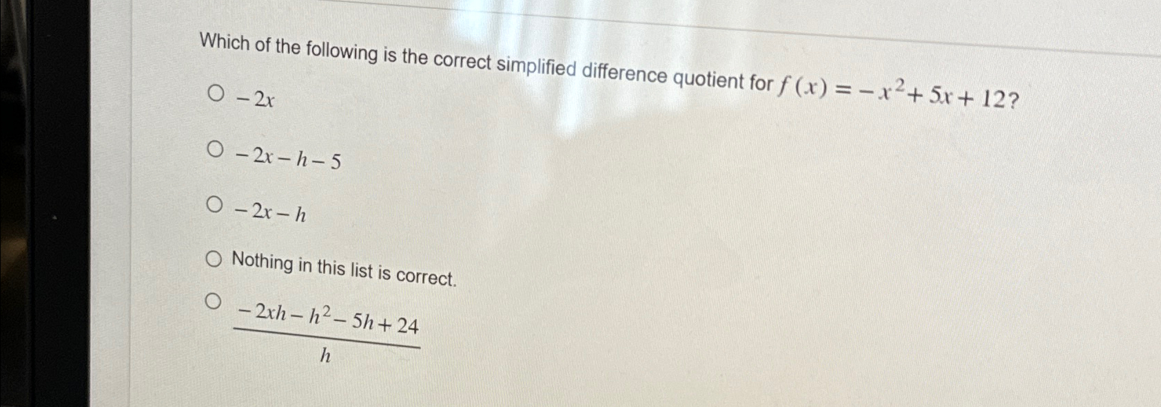 Solved Which of the following is the correct simplified | Chegg.com