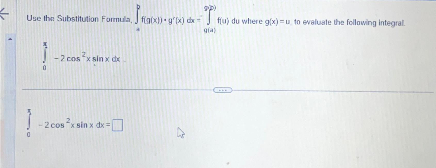 Solved Use the Substitution Formula, | Chegg.com