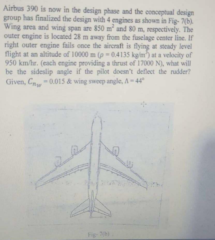 Airbus 390 is now in the design phase and the | Chegg.com