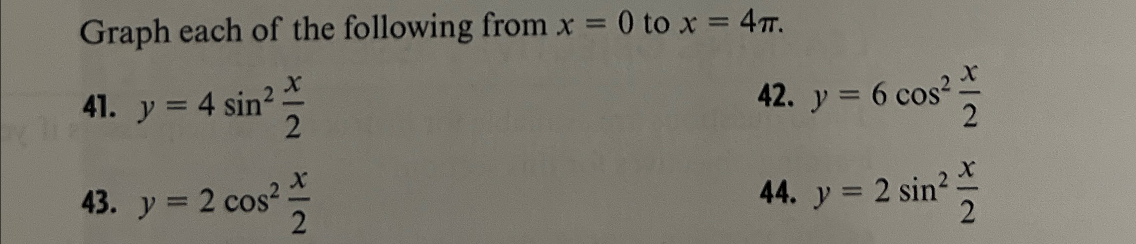 Solved Graph each of the following from x=0 ﻿to | Chegg.com