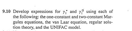 Solved 9.10 Develop expressions for γi∗ and γ1∘ using each | Chegg.com