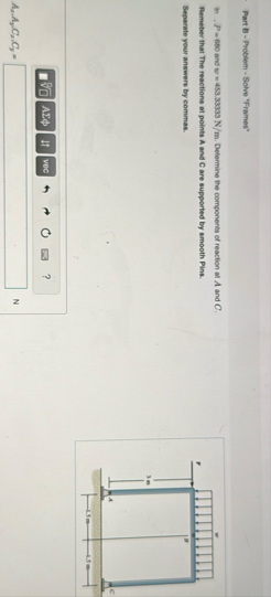 Solved Part B - ﻿Problem - ﻿Solve "Frames"In. P=680 ﻿and | Chegg.com