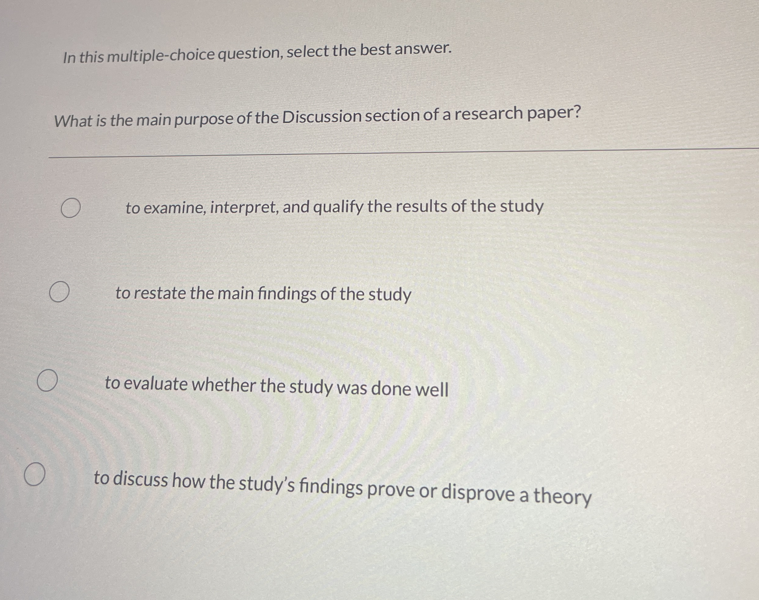 Solved In this multiple-choice question, select the best | Chegg.com