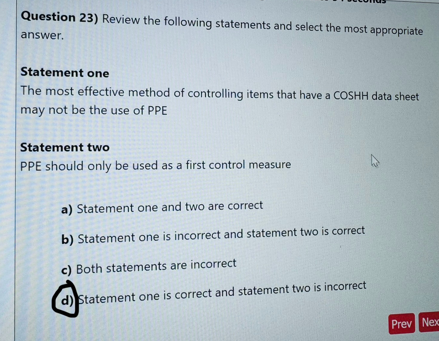 Solved Question 23) ﻿Review the following statements and | Chegg.com