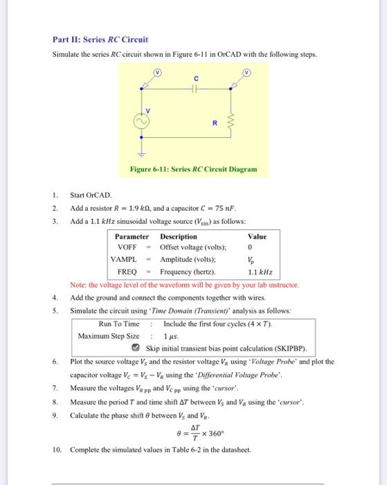 Solved Simulate the series RL circuit shown in Figure 6-10 | Chegg.com
