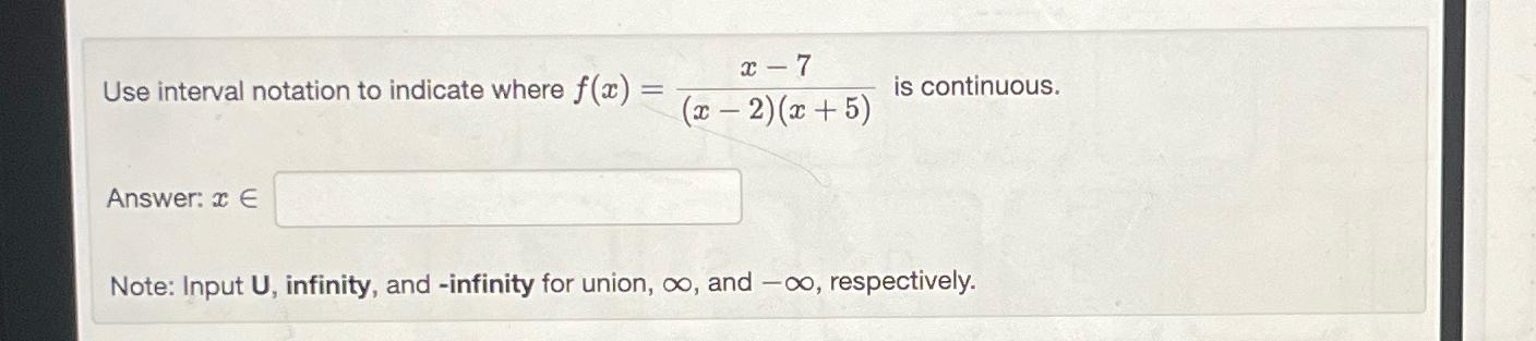 Solved Use interval notation to indicate where | Chegg.com