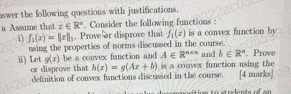 Solved swer the following questions with justifications. | Chegg.com