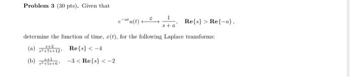 Solved Problem 3(30pts). Given that | Chegg.com