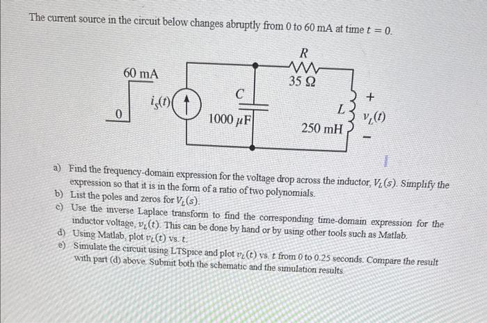 Solved The current source in the circuit below changes | Chegg.com