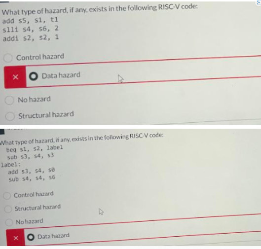 Solved What type of hazard, if any, exists in the following | Chegg.com