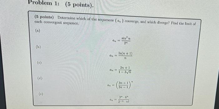 Solved Problem 1 5 Points 5 Points Determine Which Of