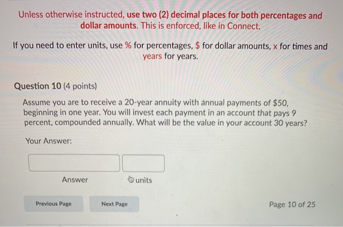 Solved Unless otherwise instructed, use two (2) decimal | Chegg.com