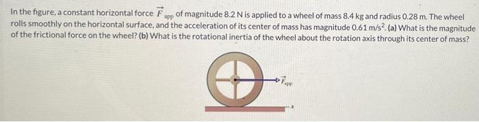 Solved In the figure, a constant horizontal force Fapp of | Chegg.com