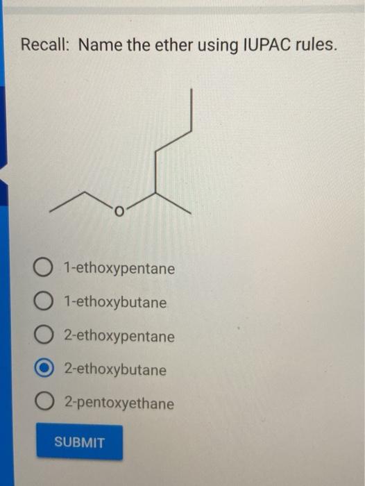 Solved + What is the substituent name for an -OCH2CH3 group? | Chegg.com