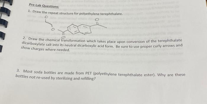 Solved Pre-Lab Questions: 1. Draw the repeat structure for | Chegg.com