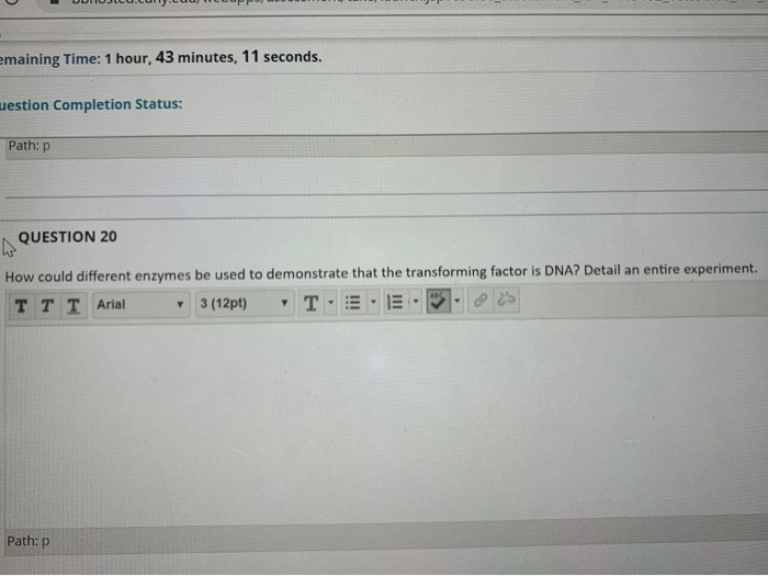 Solved maining Time: 1 hour, 43 minutes, 11 seconds. hestion | Chegg.com Solved maining Time: 1 hour, 43 minutes, 11 seconds. hestion | Chegg.com