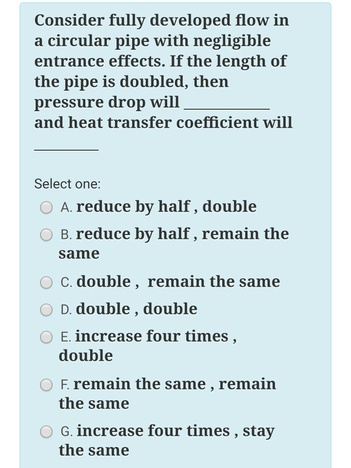 Solved Consider fully developed flow in a circular pipe with | Chegg.com