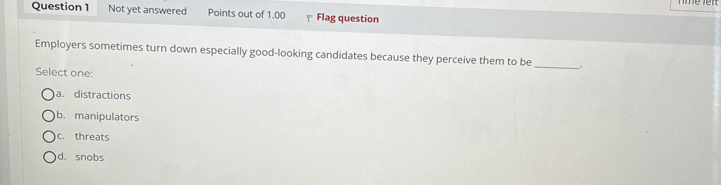 Solved Employers sometimes turn down especially good-looking | Chegg.com