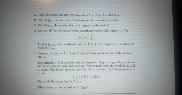 Solved Problem 7. Recall that the standard basis of R2 is | Chegg.com