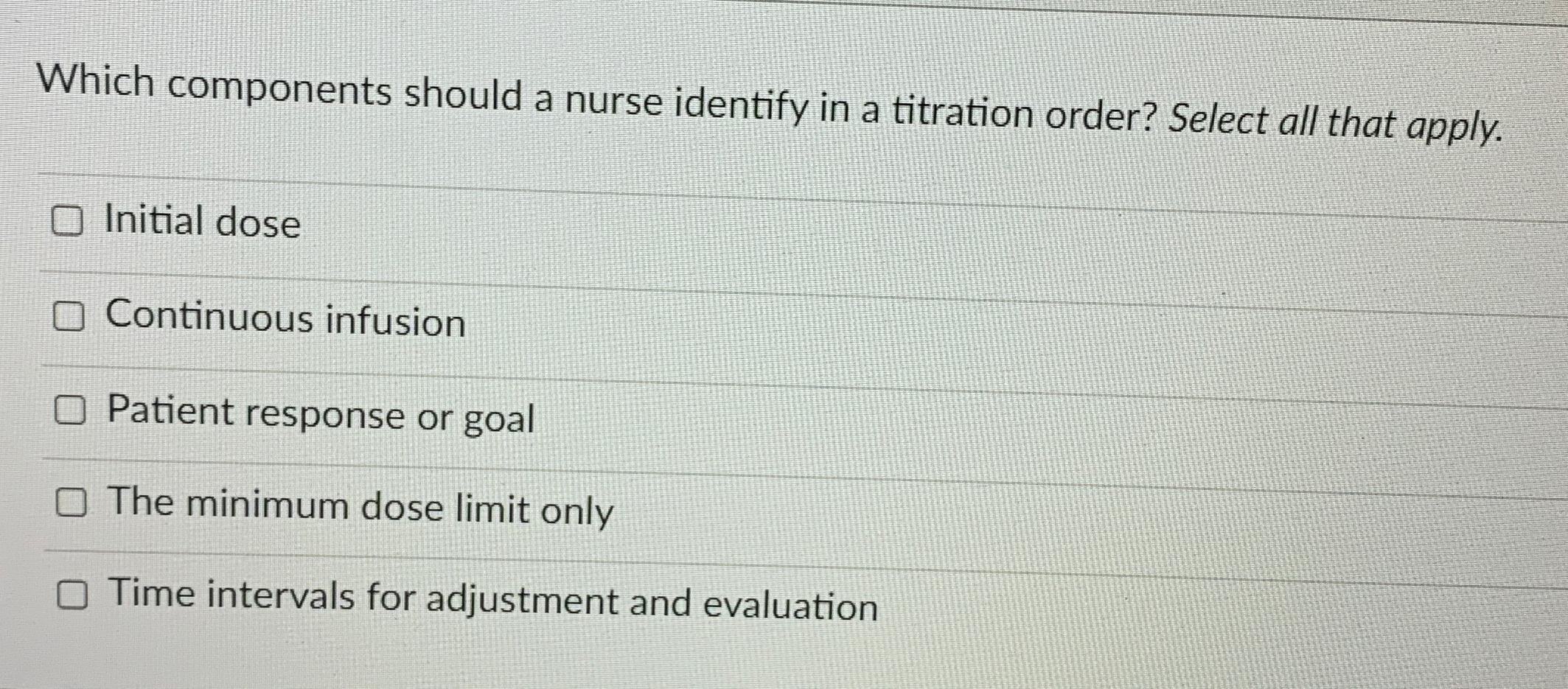 Solved Which components should a nurse identify in a | Chegg.com