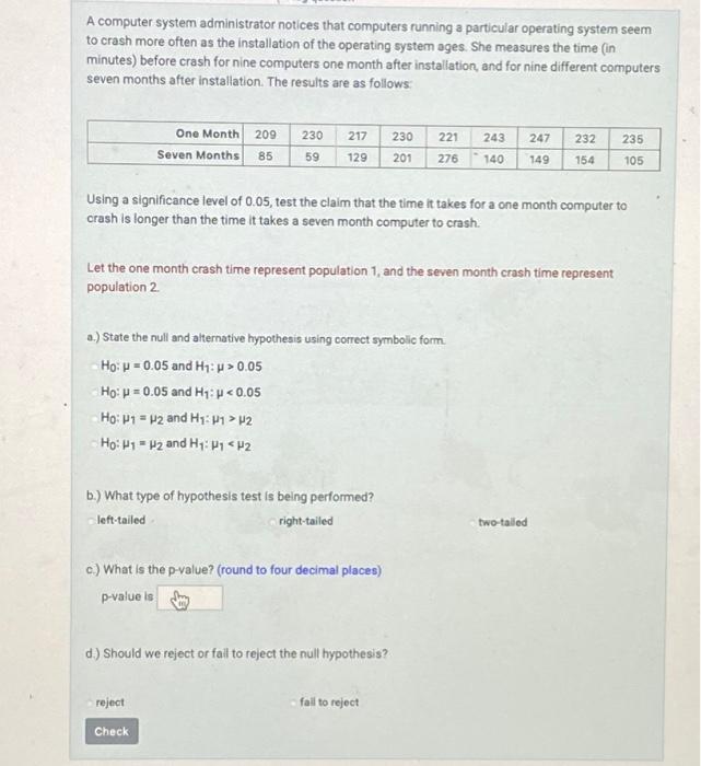 Solved A computer system administrator notices that | Chegg.com