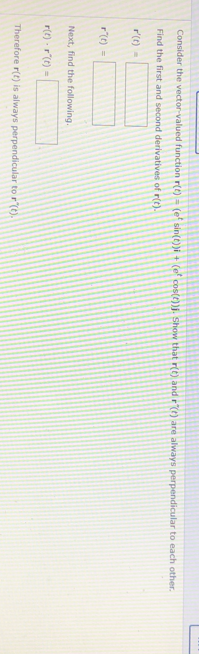 Solved Consider the vector-valued function | Chegg.com