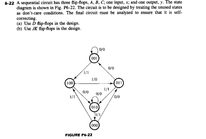 A sequential circuit has three flip-flops, A, ﻿B, ﻿C; | Chegg.com