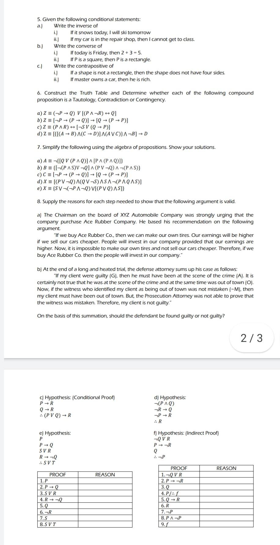 Solved CMPE 30043: DISCRETE MATHEMATICS PROBLEM SET #2: | Chegg.com