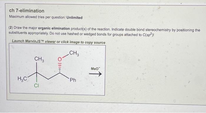 Solved ch 7-elimination Maximum allowed tries per question: | Chegg.com