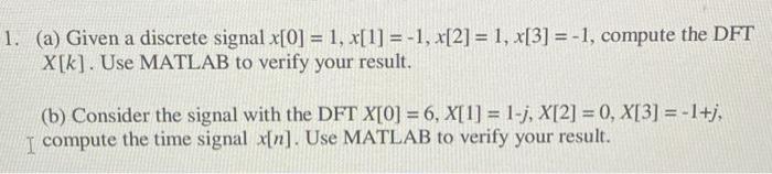 Solved 1. (a) Given a discrete signal | Chegg.com