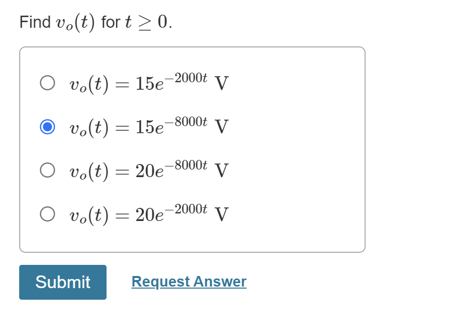Solved Find vo(t) ﻿for | Chegg.com