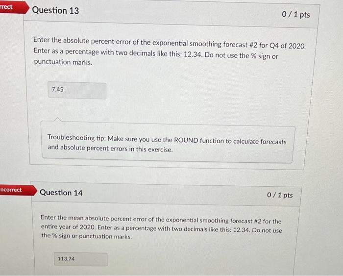 Solved Exponential Smoothing Forecasting Exercise This is a | Chegg.com