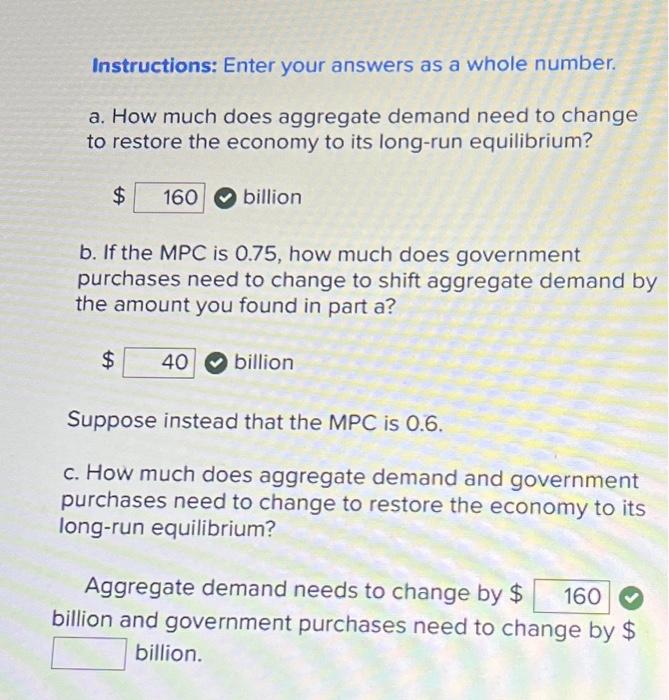 Solved The Graph Below Depicts An Economy Where A Decline In