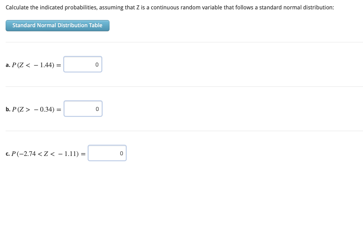 Solved Calculate the indicated probabilities, assuming that | Chegg.com