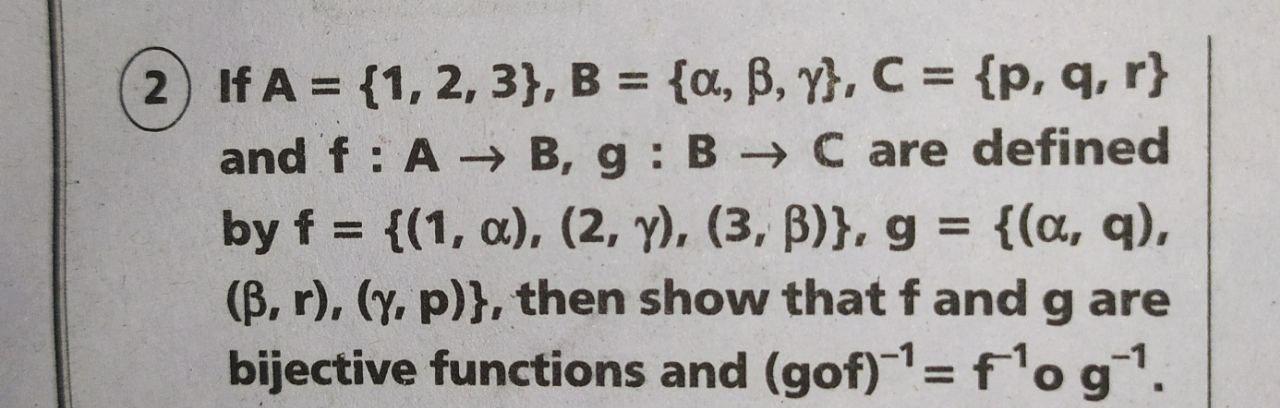 Solved 2) If A = {1, 2, 3}, B = {a, ß, y}, C = {p, q, r} and | Chegg.com