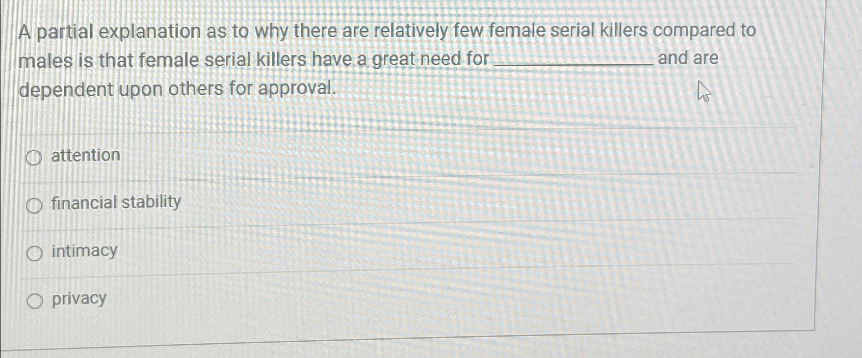 Solved A partial explanation as to why there are relatively | Chegg.com