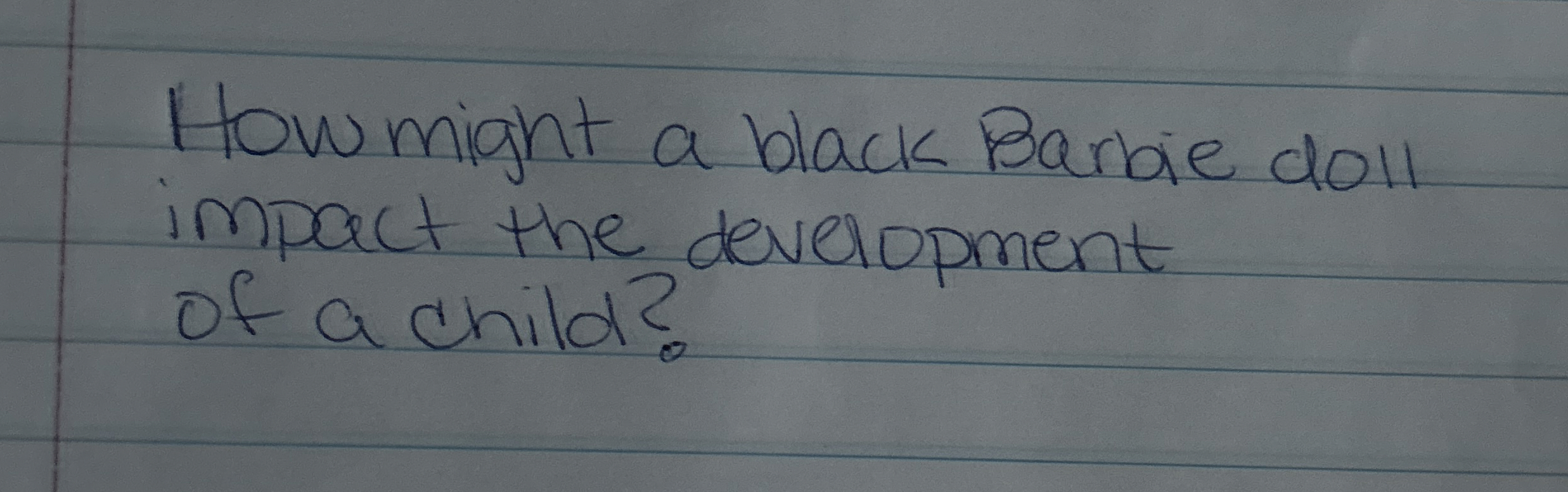 Solved How might a black Barbie doll impact the development | Chegg.com
