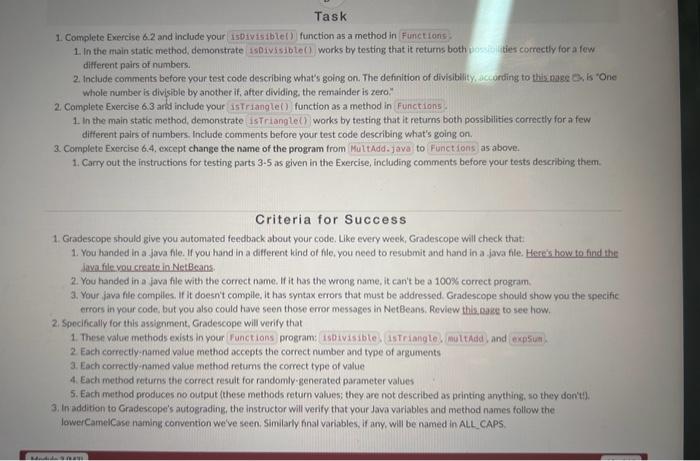 Solved Exercise 2 Write amethod named IsDivinible that | Chegg.com